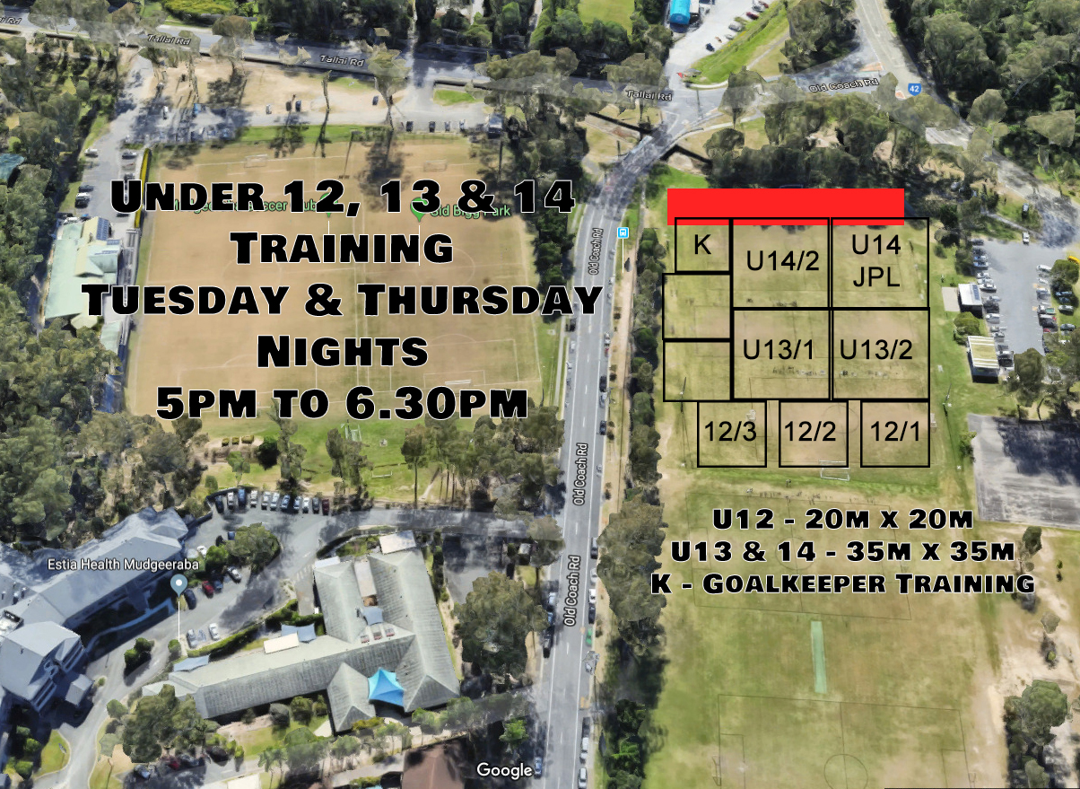 Mini Roo Training Areas – Mudgeeraba Soccer Club